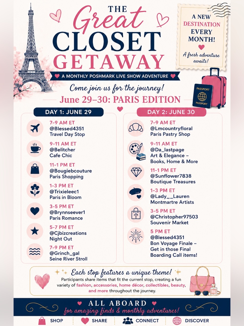 Other | The Great Closet Getaway Monthly Share Show Train Flyer | Poshmark